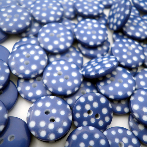 100x 12mm Small Navy Blue Spotty Buttons on Luulla